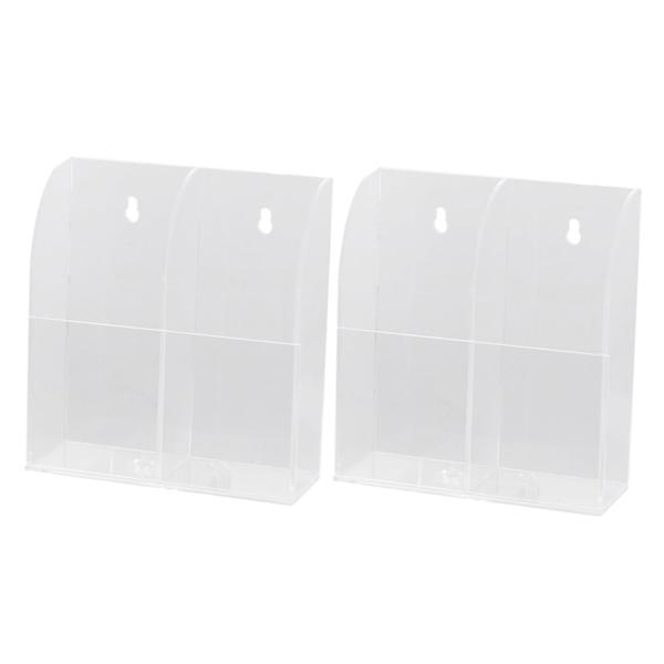商品名:  PRETYZOOM 2pcs Wall Mounted Acrylic Remote Control Holder Multifunctional Organizer for Double Compartment Design ...