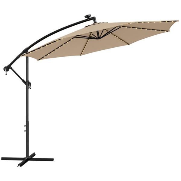 商品名:  MODADA patio umbrella Outside Shade patio Windproof offset umbrella with lights Umbrellaswith led lights solar lig...