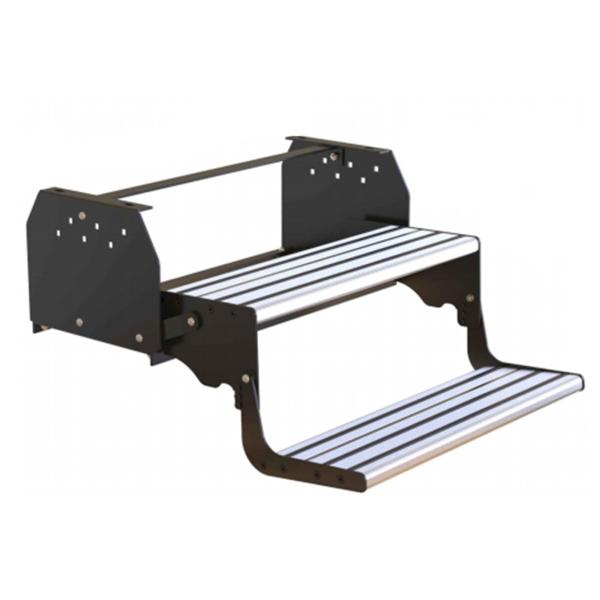 商品名:  Rv Steps Folding 2 Step, 440 Lbs, Anti-Slip Steps, One Hand Expand Or Collapse, Black Powder Coat, for Travel Trai...