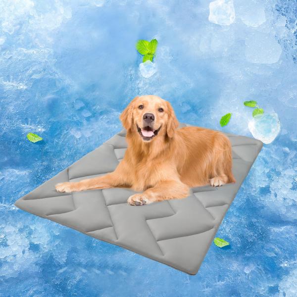 商品名:  BEAUTYZOO Dog Cooling Mat for Large Dogs, 48"x28" Cooling Dog Bed Washable, Foldable Cat Ice Cool Pad for Summer, ...