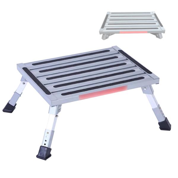 商品名:  RV Steps Height Adjustable, Folding Platform Step, Anti-Slip Surface, Rubber Feet, Aluminum Alloy Structure Suppor...