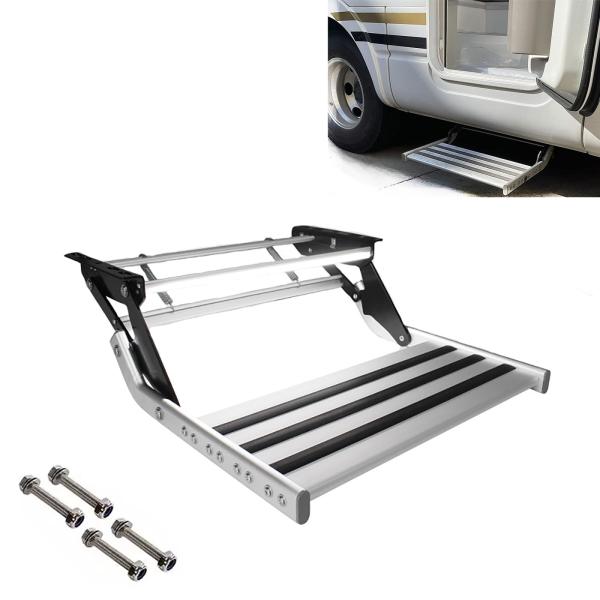 商品名:  Truck Camper Steps - Folding Manual/Electric RV Step Assembly, Anti-Slip, 330lbs Capacity, for Travel Trailer, Mot...