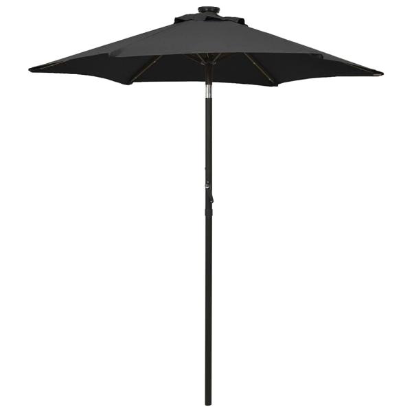 商品名:  ULUYYUC 78.7"x83.1" Aluminum Garden Parasol with 12 LED Lights Black Tiltable Outdoor Umbrella UV Protection Crank...