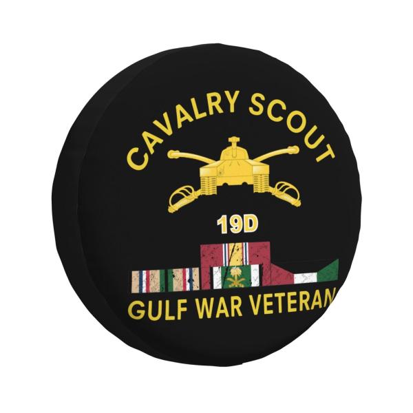 商品名:  Mos 19d Cavalry Scout Gulf War Veteran 15 Inch Spare Tire Cover Weatherproof Wheel Protector Rv SUV Truck Trailer ...