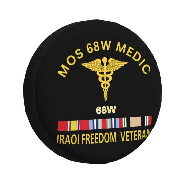 商品名:  Mos 68w Medic Iraqi Freedom Veteran with Ribbon 15 Inch Spare Tire Cover Weatherproof Wheel Protector Rv SUV Truck...