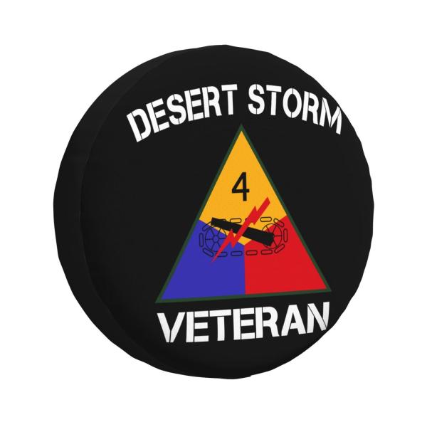 商品名:  Us Army 4th Armored Division Desert Storm Veteran 15 Inch Spare Tire Cover Weatherproof Wheel Protector Rv SUV Tru...