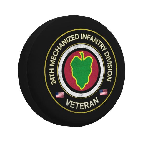 商品名:  Vintage Us Army Veteran 24th Mechanized Infantry Division Seal 15 Inch Spare Tire Cover Weatherproof Wheel Protect...