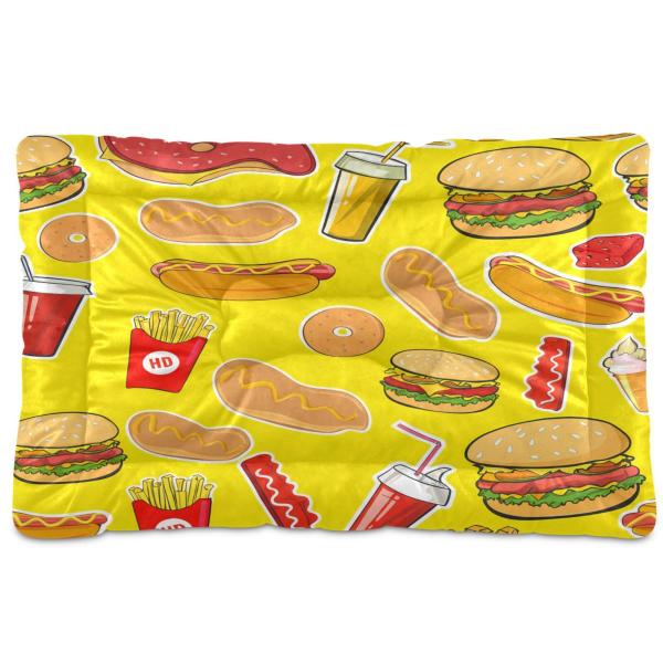 商品名:  FJDENG Burgers Pet Bed Soft Non-Slip Bottom Design Calming Dog Bed for Small Medium Dogs and Cats,24x18inブランド: FJD...