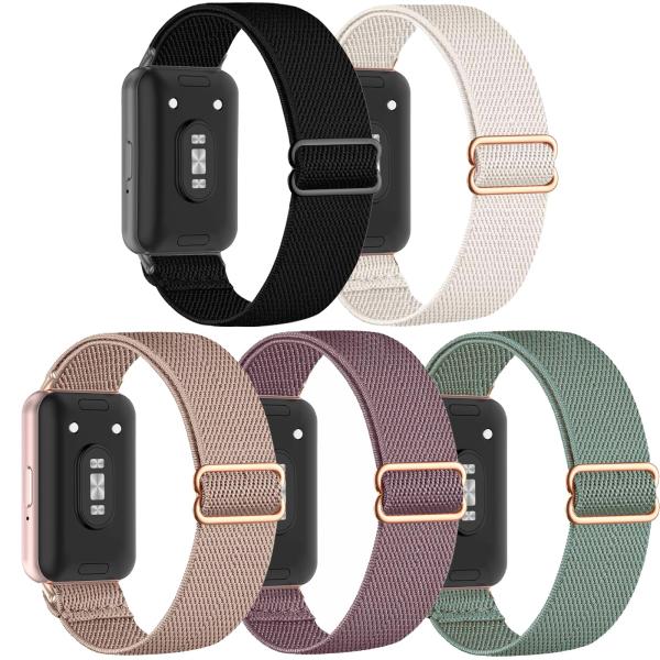 商品名: CUNUJIX 伸縮性時計バンド 5本パック Samsung Galaxy Fit 3対応 ループナイロン弾性ファブリックストラップ Samsung Galaxy Fit 3 SM-R390スマートウォッチ用 CUNUJIX 5 ...