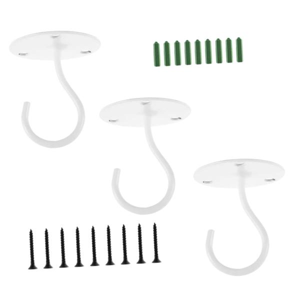 商品名:  Hemoton 3pcs Heavy Duty Wall Hanging Hooks for Ceiling for Flower Baskets Lanterns and Bird Feeders Versatile and ...