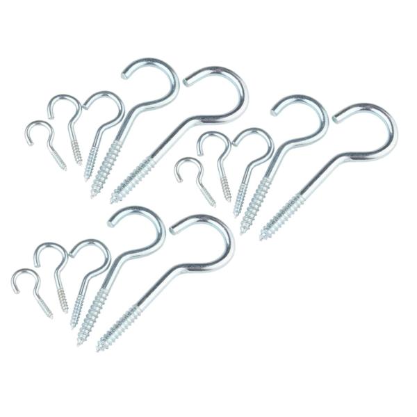 商品名:  PRETYZOOM 15pcs Heavy Duty Screw Hooks for Ceiling and Wall Self-Tapping Eyelet Hooks for Hanging Plants Easy to I...