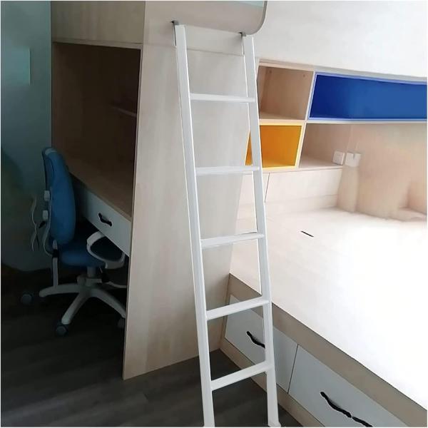 商品名:  SAFWELAG Step Climb Ladder Loft Ladder Camper RV Bunkhouse Ladder with Hooks, Floor-Style Twin Loft Bed Ladder(Whi...