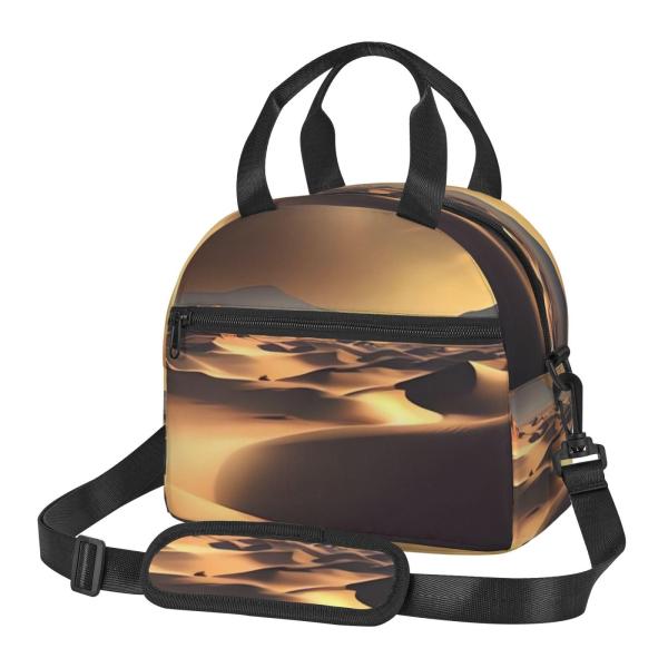 商品名:  Insulated Lunch Bags for Women Men Reusable Lunch Box with Adjustable Shoulder Strap Sahara Desert Cooler Bag Larg...