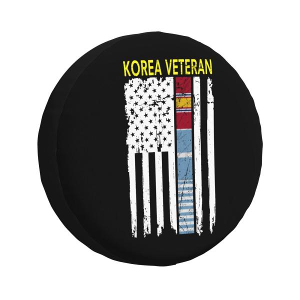 商品名:  Korean War Veteran Service Ribbon USA America Flag 15 Inch Spare Tire Cover Weatherproof Wheel Protector Rv SUV Tr...