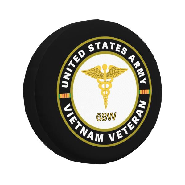 商品名:  Us Army Mos 68w Medic Vietnam Veteran 15 Inch Spare Tire Cover Weatherproof Wheel Protector Rv SUV Truck Trailer C...