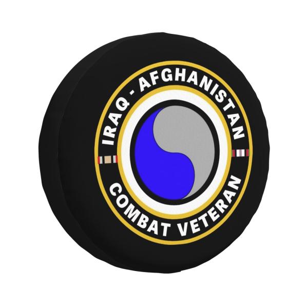 商品名:  Us Army 29th Infantry Division Afghanistan and Iraq Combat Veteran 15 Inch Spare Tire Cover Weatherproof Wheel Pro...
