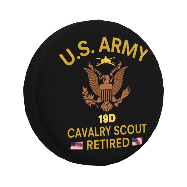 商品名:  Us Army Retired Mos 19d Cavalry Scout 15 Inch Spare Tire Cover Weatherproof Wheel Protector Rv SUV Truck Trailer C...