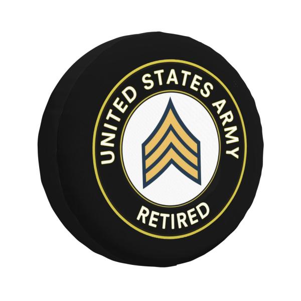商品名:  Us Army Sergeant E-5 Retired 15 Inch Spare Tire Cover Weatherproof Wheel Protector Rv SUV Truck Trailer Camper7ブラン...