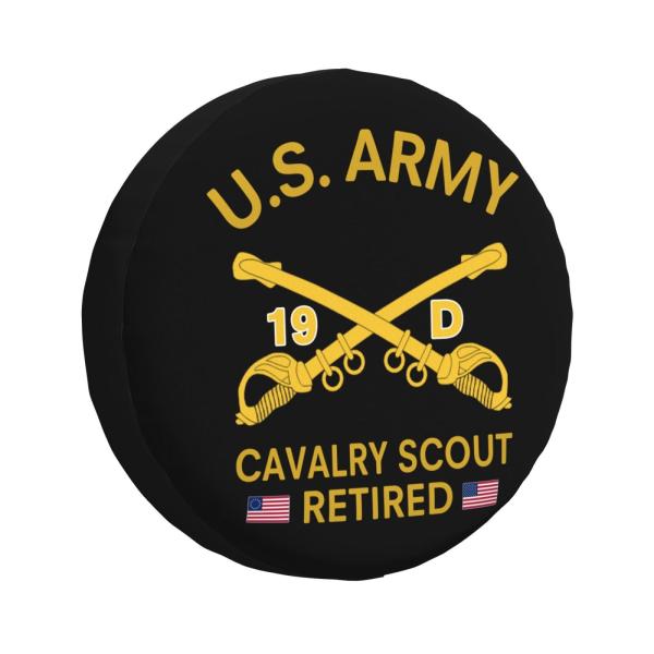 商品名:  Us Army Retired Mos 19d Cavalry Scout 15 Inch Spare Tire Cover Weatherproof Wheel Protector Rv SUV Truck Trailer C...