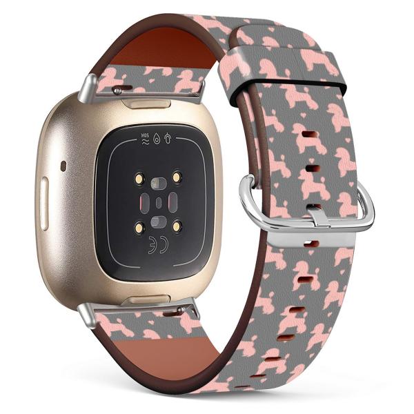 商品名:  Mingdao Compatible with Fitbit Versa 4 / Versa 3 / Sense 2 / Sense Stylish PU Leather Band Replacement Strap, Pupp...