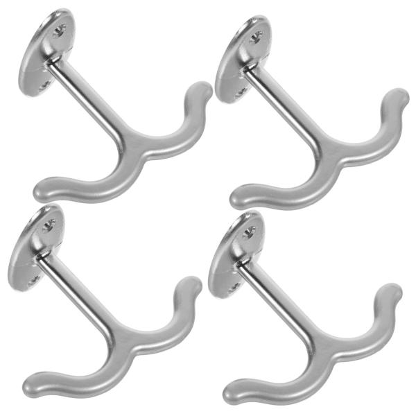 商品名:  Alipis 4pcs Zinc Alloy Ceiling Double Hooks Heavy Duty Hanging Hooks for Hats Coats Towels Wall Mountブランド: Alipis高...