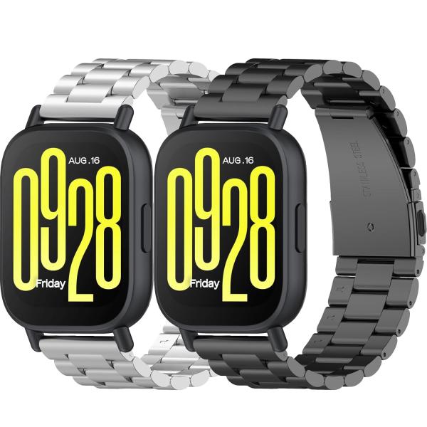 商品名: Z.DuDuZAZA メタルバンド Xiao Mi Redmi Watch 5 Active/5 Lite対応 [ 2つのスタイル] 磁気&amp;ステンレススチール セミソリッドバンド 長さ調節可能 男女兼用, One Size...