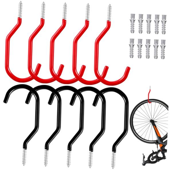 商品名:  balacoo 10pcs Garage Bike Hooks Strong Screw Hooks for Ceiling Bike Storage Surface Coating Easy Install for Scoot...