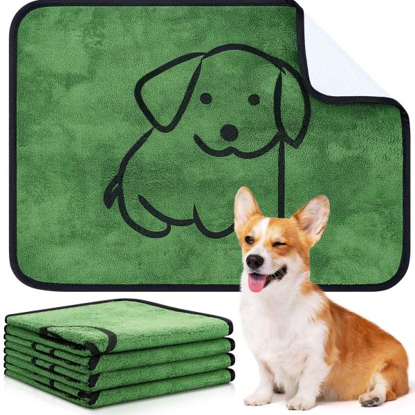 商品名:  Drydiet 4 Pack Washable Pee Pads for Dogs Reusable Absorbent Dog Training Pads Green Non-Slip Puppy Wee Mat Potty ...
