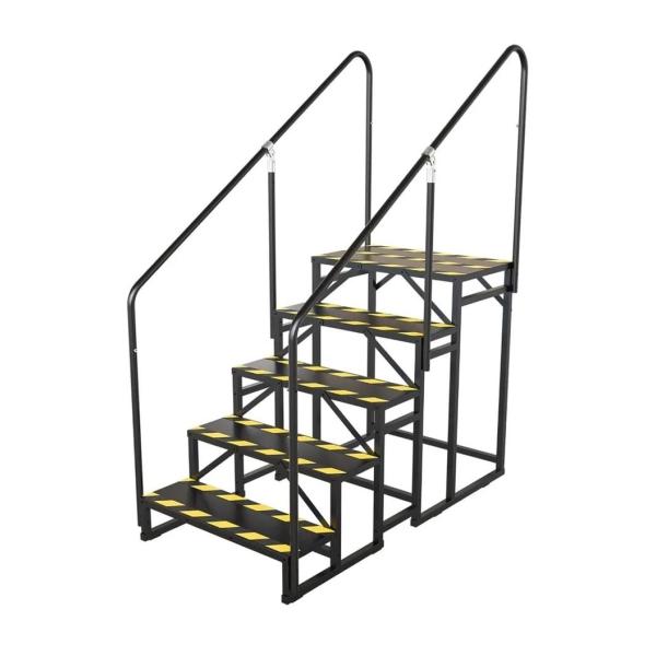 商品名:  ATATKP RV Steps with Handrail, 5-Step Stable Platform for Campers Trailers Outdoor Spa, Anti-Slip Compact Design, ...