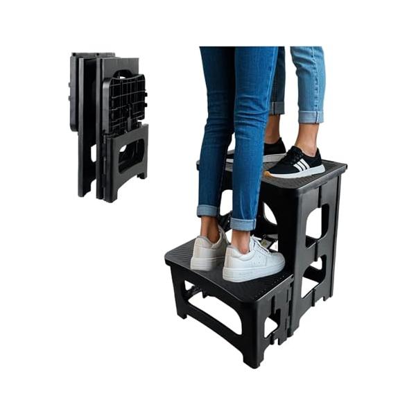 商品名:  ATATKP 2-Step Folding Stool Ladder,Non-Slip Portable Collapsible Step Stool for Kitchen Bathroom Home Rv Closet Of...