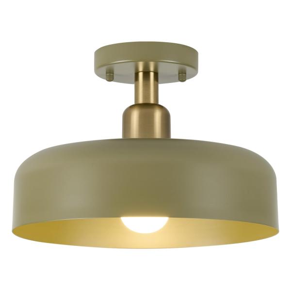 商品名:  BISAMIYA Modern Semi Flush Mount Ceiling Light Fixture, 12.6" Metal Shade and Brass Accent Ceiling Light, for Entr...