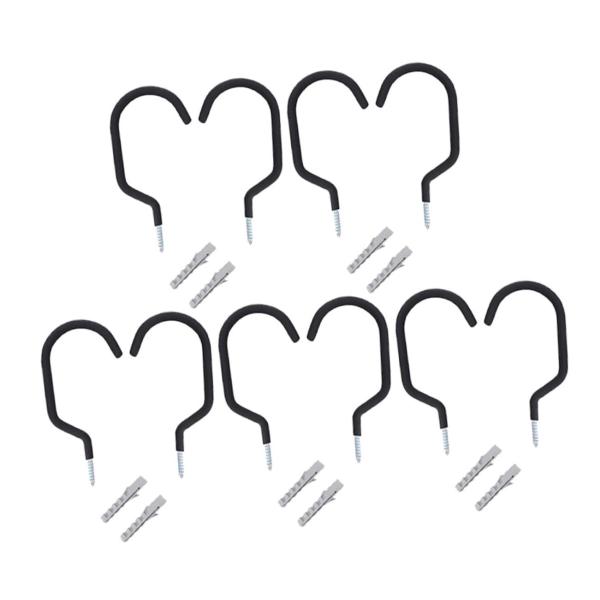 商品名:  Alipis 10pcs Heavy Duty Metal Wall Mount Hooks for Garage Multi-Purpose Bike Hanger for Indoor Storage Easy to Ins...