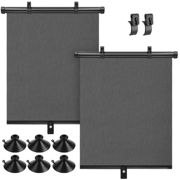 商品名:  Car Window Shade for Side Windows, 2 Pack Sun Shade Retractable for Car Blocks Heat and UV Rays Glare Protection R...