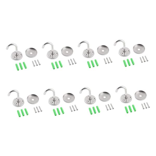 商品名:  NUOBESTY 8sets Stainless Steel Ceiling Hooks Heavy Duty Wardrobe Hangers for Coats Kitchen Utensils and More Easy ...