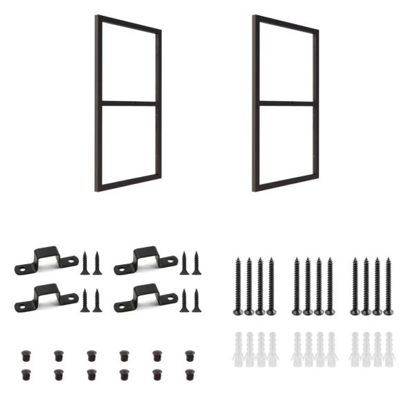 商品名: HARDJULAN 2段スクエアシェルフブラケット 高さ26-3/8インチ 壁/天井取り付け収納棚 ブラックパウダーコートカーボンスチール 防錆 耐荷重110ポンド 2パック HARDJULAN 2-Tier Square She...