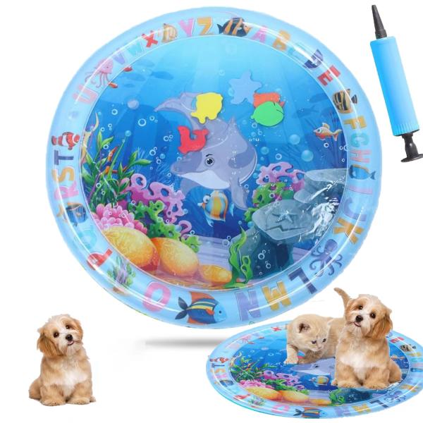 商品名:  Water Mat for Cats Dogs, 2025 New Thickened Cat Water Mat with Fish, Pet Cats Cool Bed Play Mats, Cool Comfort Ant...