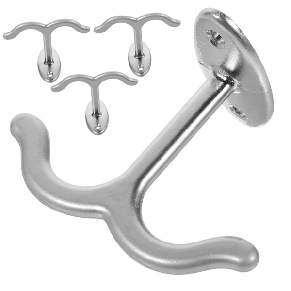 商品名:  Mobestech 4Pcs Double Prong Ceiling Hooks Zinc Alloy Coat Hanging Hook for Clothes Hats and Keys Easy to Install R...