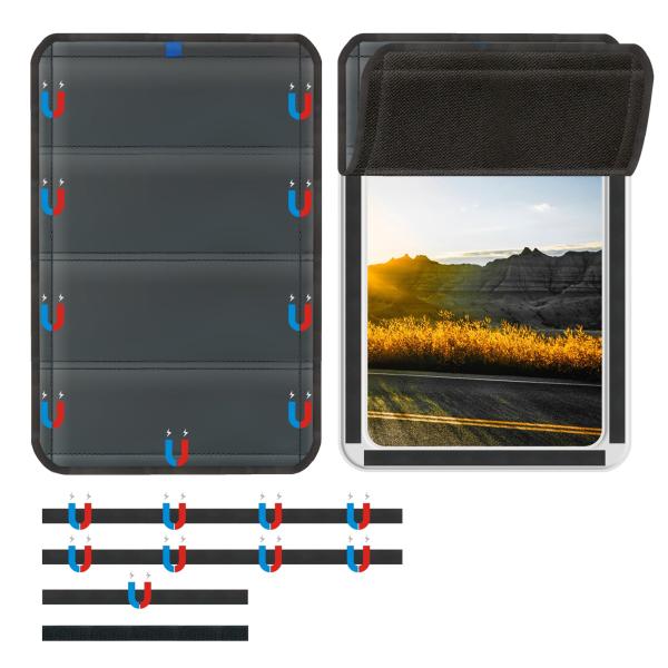 商品名: GEVINFA 磁気RVドアウィンドウカバー 25インチx16インチ - 折りたたみ式マグネットデザイン UV保護 &amp; プライバシー、キャンピングカートレーラードア用防水反射生地、必需品 RVアクセサリー GEVINFA ...