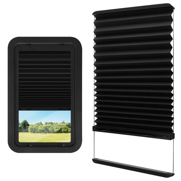 商品名: PAMASE RVドアウィンドウシェード交換用 Lippert Prepped Entry Doors - 30.5 cm x 53.3 cm RV 薄型プリーツシェードブラインド プライバシー保護、日光を遮断、キャンパートラベル...