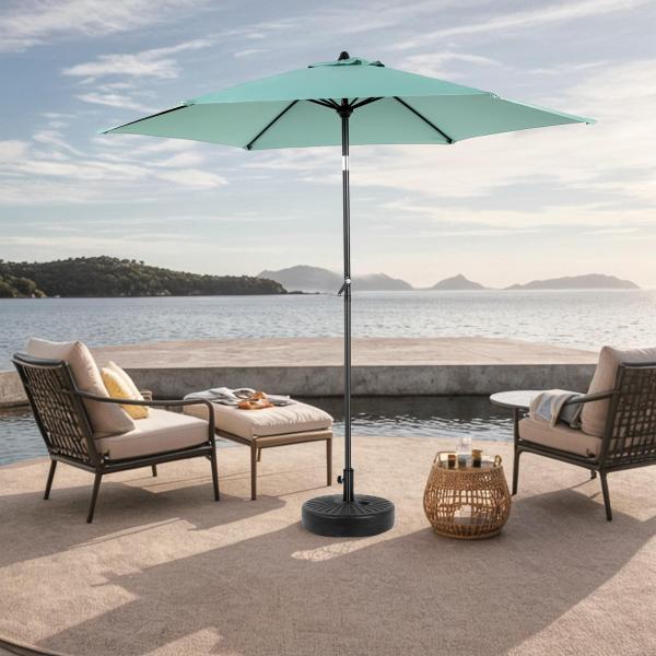商品名:  Nirvaer 9FT Outdoor Patio Umbrella with Push Button Tilt and Crank, Decks and Backyards, Light Greenブランド: Nirvaer高...