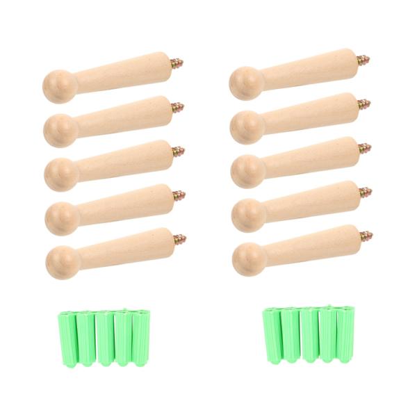 商品名:  GLEAVI 10pcs DIY Wooden Coat Hooks Wall Mounted Hooks Vintage Organizer Hangers Hanging Decor from Ceilingブランド: GL...