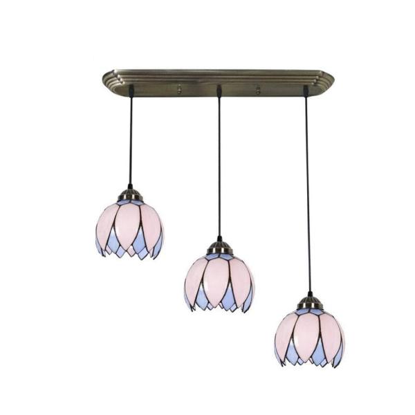 商品名:  ZHOUYANB Chandeliers, 3 Lights, Stained Glass Ceiling Light Fixtures, Height Adjustable Pendant Hanging Light for ...