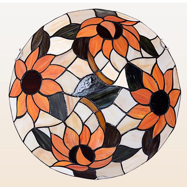 商品名:  ZHOUYANB Ceiling Light Fixture Flush Mount, 12/16/20 Inch, Vintage Handmade Stained Glass Ceiling Lamps Chandelier...