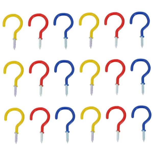 商品名:  SMASOLO 24pcs Aluminum Alloy Screw Cup Hooks for Ceiling Wall Mount Heavy Duty Hangers for Bird Cages Lanterns Flo...