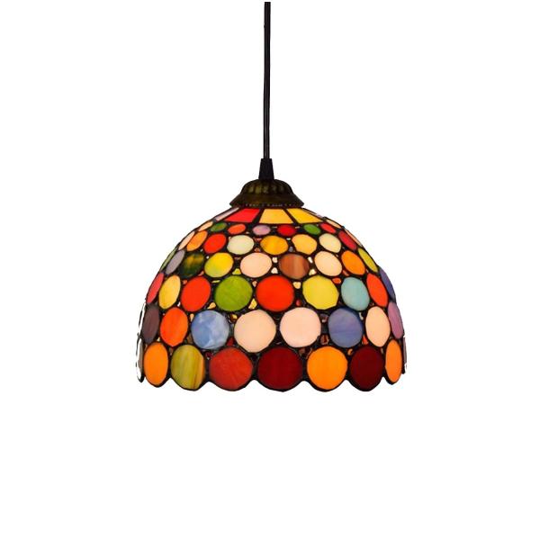 商品名:  ZHOUYANB Pendant Ceiling Light in 8" Stained Glass Dining Room Pendant Lamp Fixture for Restaurant Chandelier,110V...