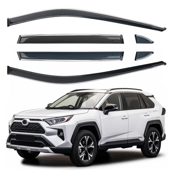 商品名:  Mengjiesi Shatterproof Out-Channel Window Deflectors for Toyota Rav4 2019 2020 2021 2022 2023 2024 2025 Rain Guard...