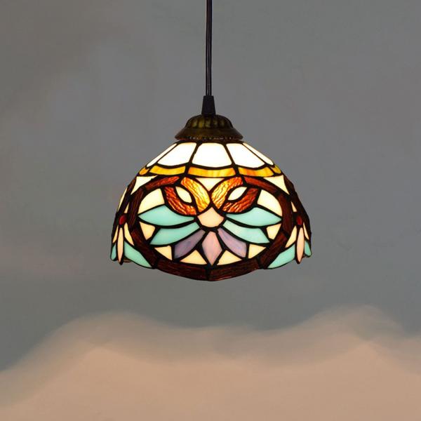 商品名:  ZHOUYANB Stained Glass Pendant Lighting Lamp Dining Room Vintage 8-Inch Chandelier Handmade Ceiling Hanging Lights...