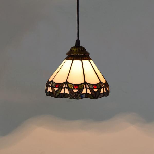 商品名:  ZHOUYANB Vintage Ceiling Hanging Lights Lamp Stained Glass Mediterranean Pendant Lighting 8-Inch Handmade Chandeli...