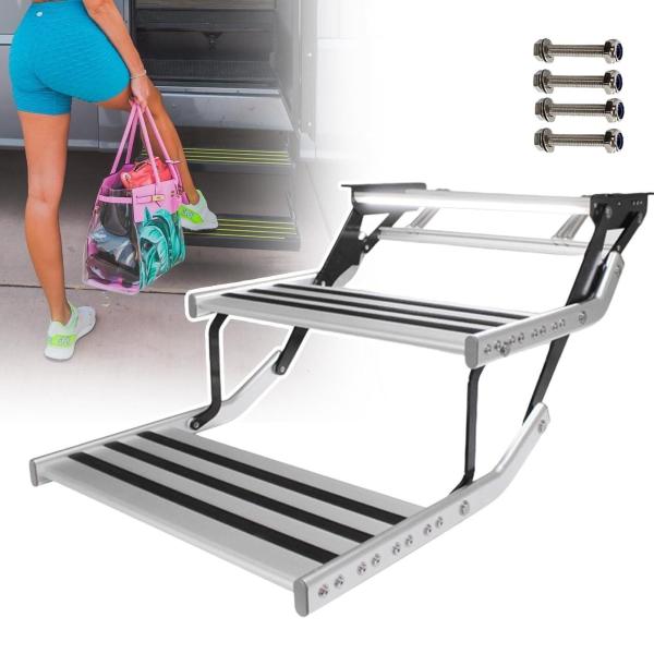 商品名:  Electric Folding Rv Steps, Rv Folding Steps, Heavy Duty Aluminum Non-Slip Steps, Switch Control Gated Automatic Fo...
