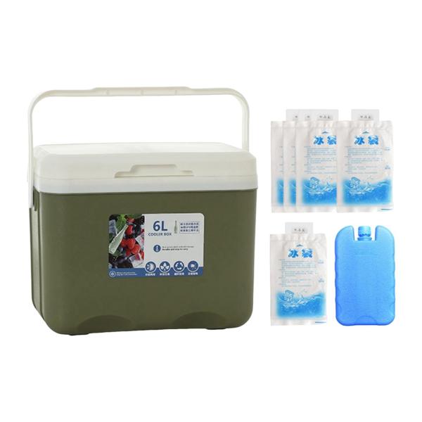 商品名:  rockible Camp Cooler, Ice Box Chest, 6 L with Handle Portable Cold Storage Case with Ice Pack for Party Kitchen Ou...